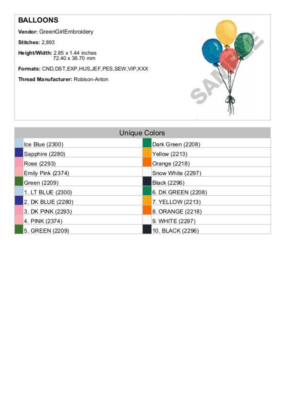 Balloons Machine Embroidery Design - Etsy