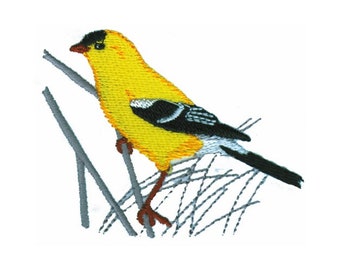 Eastern Goldfinch Machine Embroidery Design, American Goldfinch ...