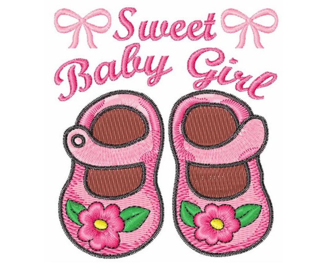 Sweet Baby Girl Machine Embroidery Design - Etsy