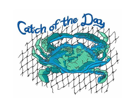 Catch of the Day Machine Embroidery Design - Etsy