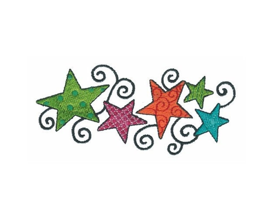 Stars Border - Machine Embroidery Design - Etsy