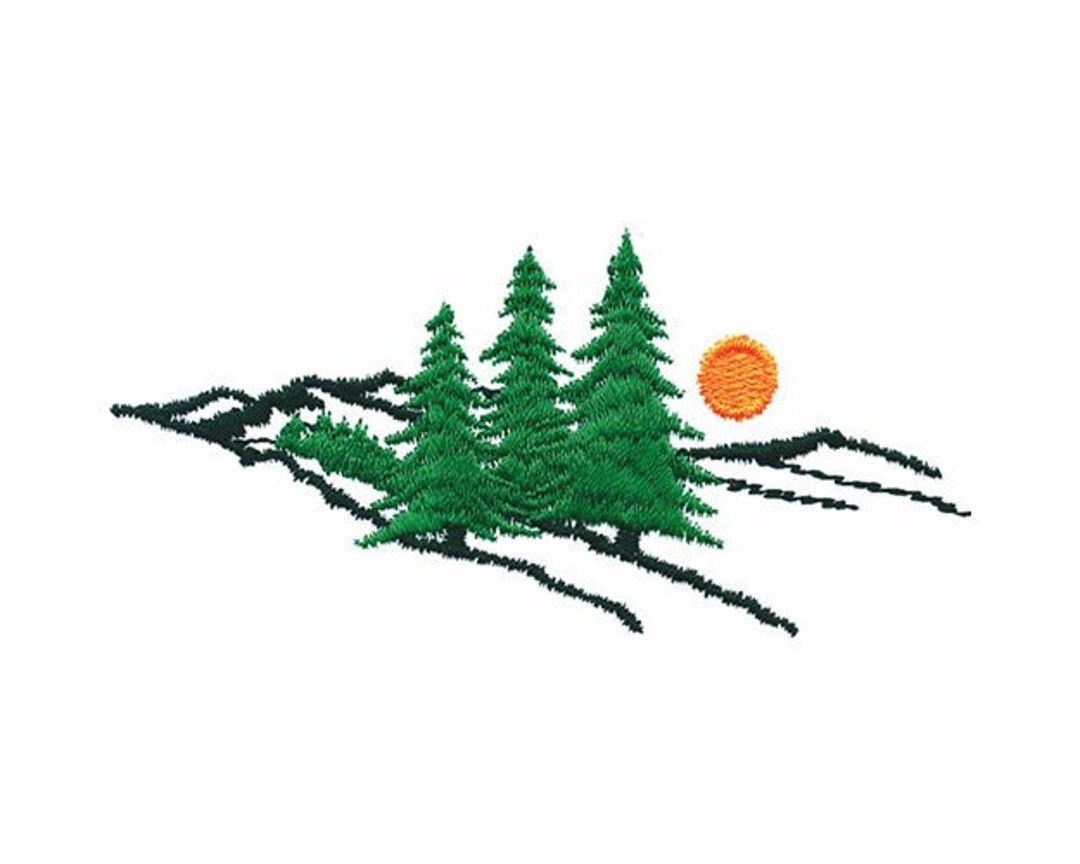 Tree & Landscape - Machine Embroidery Design - Etsy
