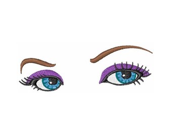 Woman's Eyes Machine Embroidery Design, Embroidery Designs, Machine ...
