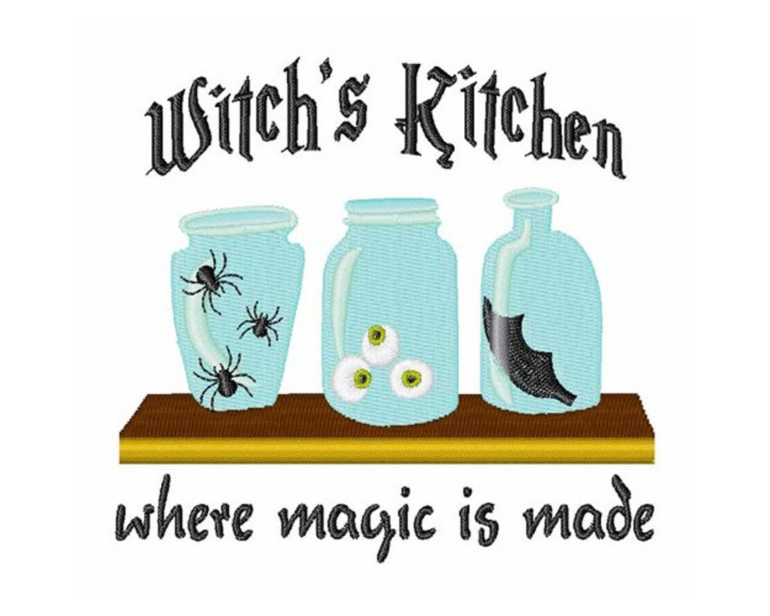 Witchs Kitchen Machine Embroidery Design - Etsy