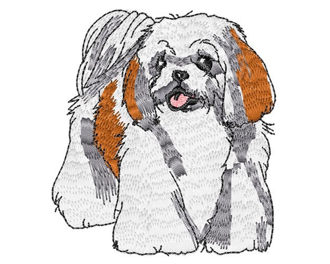 Shih Tzu Dog - Machine Embroidery Design - Etsy