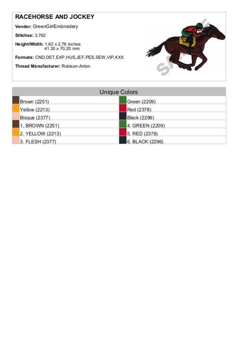 Racehorse and Jockey Machine Embroidery Design - Etsy