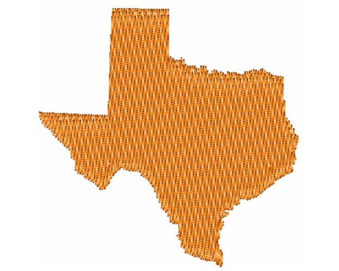 Small State of Texas - Machine Embroidery Design - Etsy