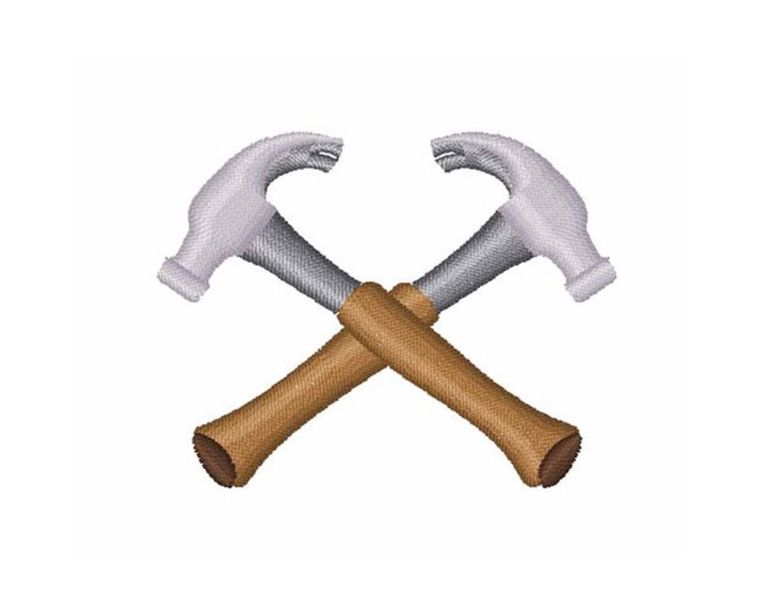 Small Crossed Hammers - Machine Embroidery Design - Etsy