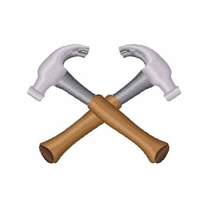Small Crossed Hammers - Machine Embroidery Design - Etsy