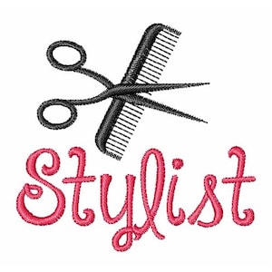 Hair Stylist - Machine Embroidery Design - Etsy