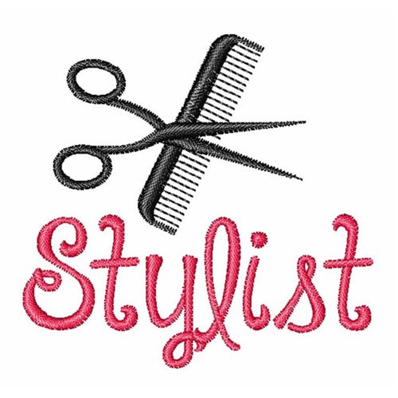 Hair Stylist Embroidery Design - Etsy