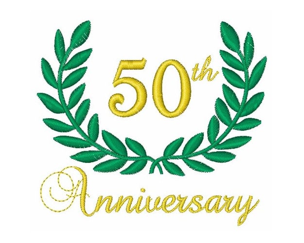 Fiftieth Anniversary - Machine Embroidery Design - Etsy