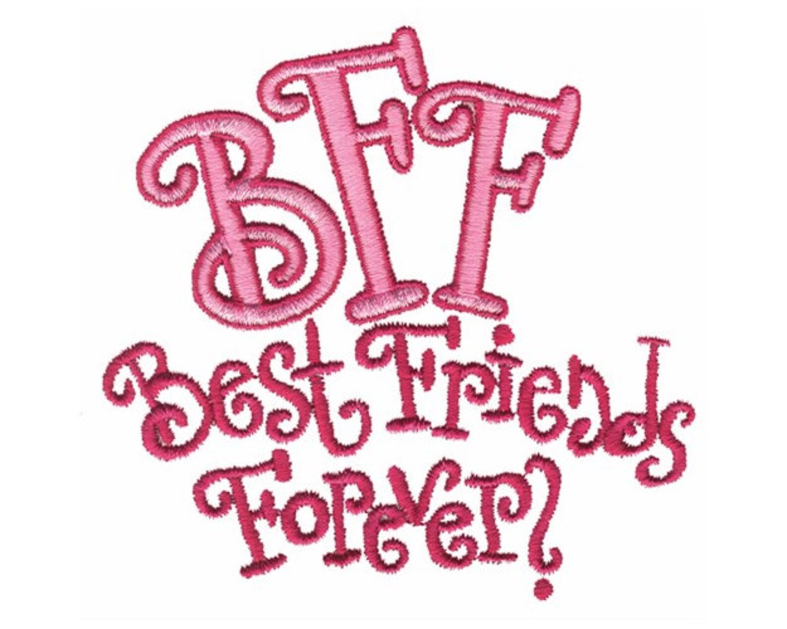 Best Friends Machine Embroidery Design - Etsy