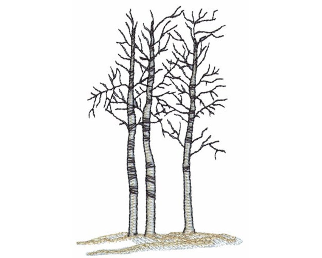 Winter Trees - Machine Embroidery Design - Etsy
