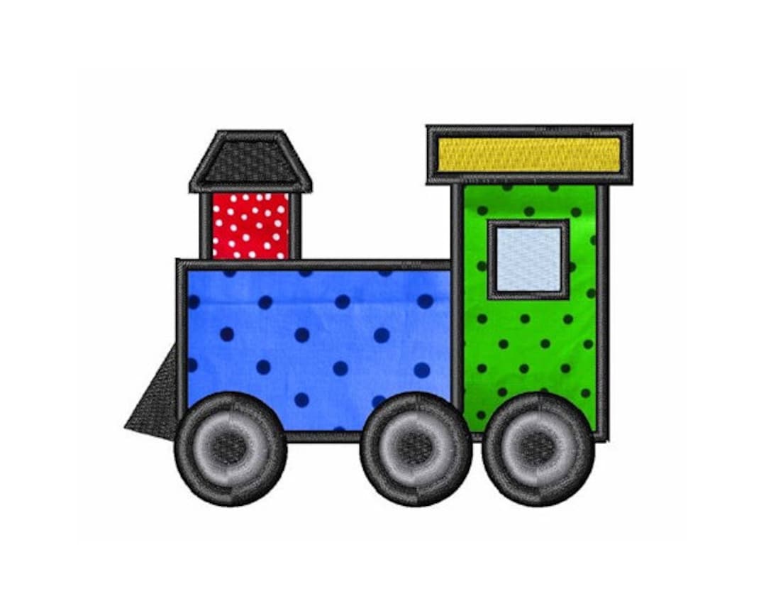 Train Applique Machine Embroidery Design - Etsy