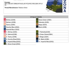 Arizona - Machine Embroidery Design - Etsy