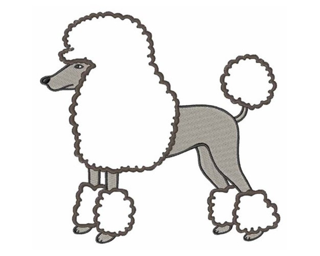 Large Poodle Applique - Machine Embroidery Design - Etsy