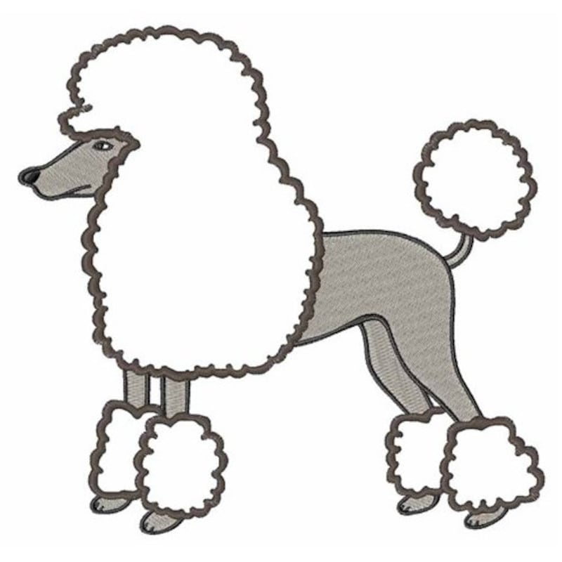 Poodle Applique - Etsy