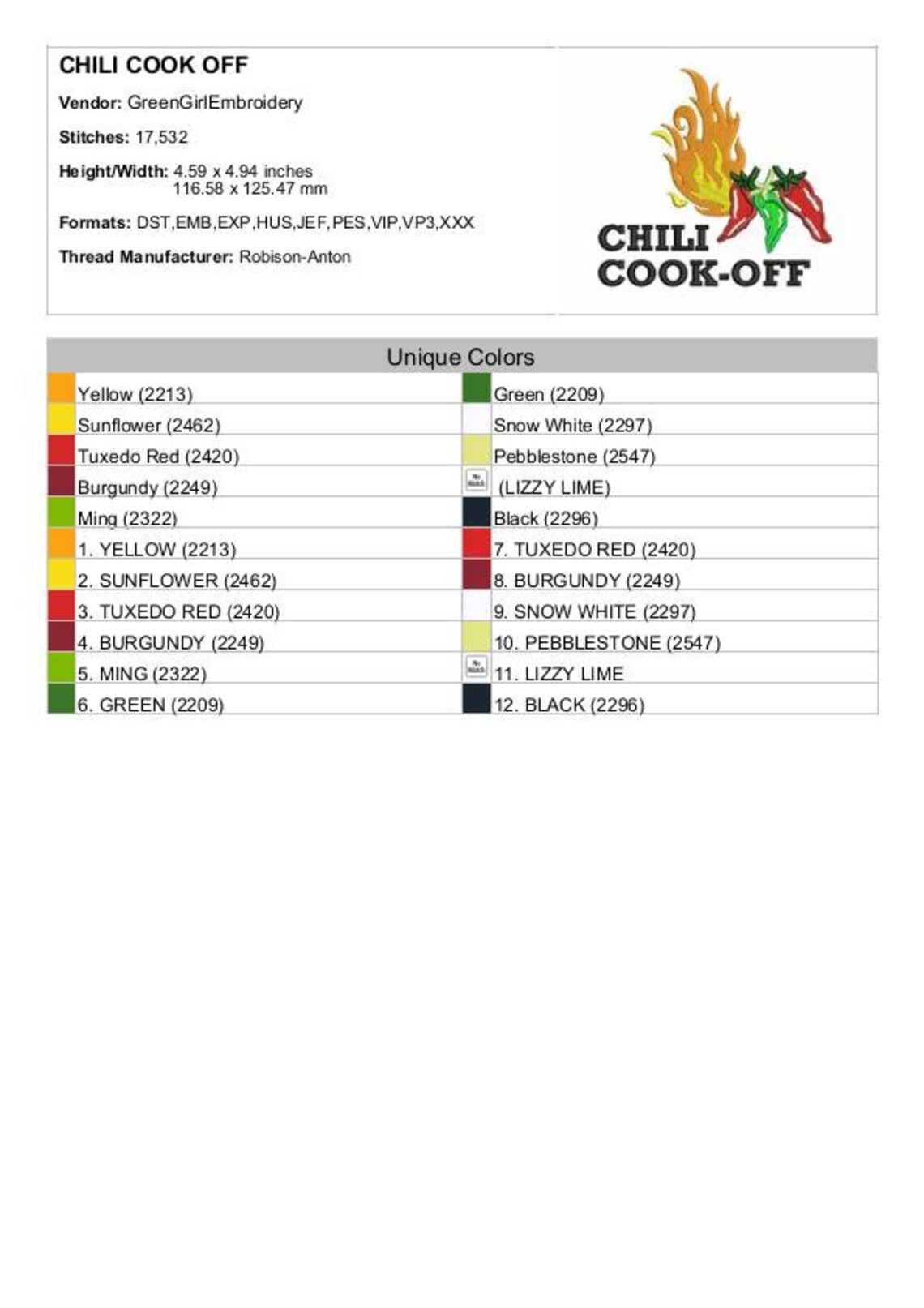 Chili Cook off Machine Embroidery Design - Etsy
