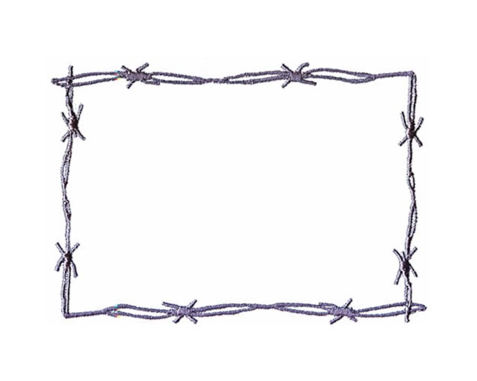 Barb Wire Border - Machine Embroidery Design - Etsy