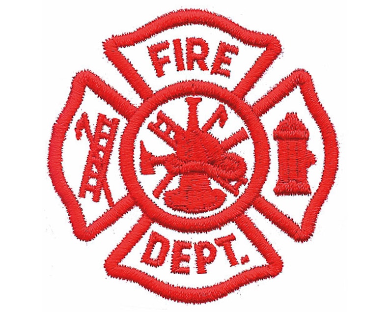 Fire Dept Cross - Machine Embroidery Design - Etsy