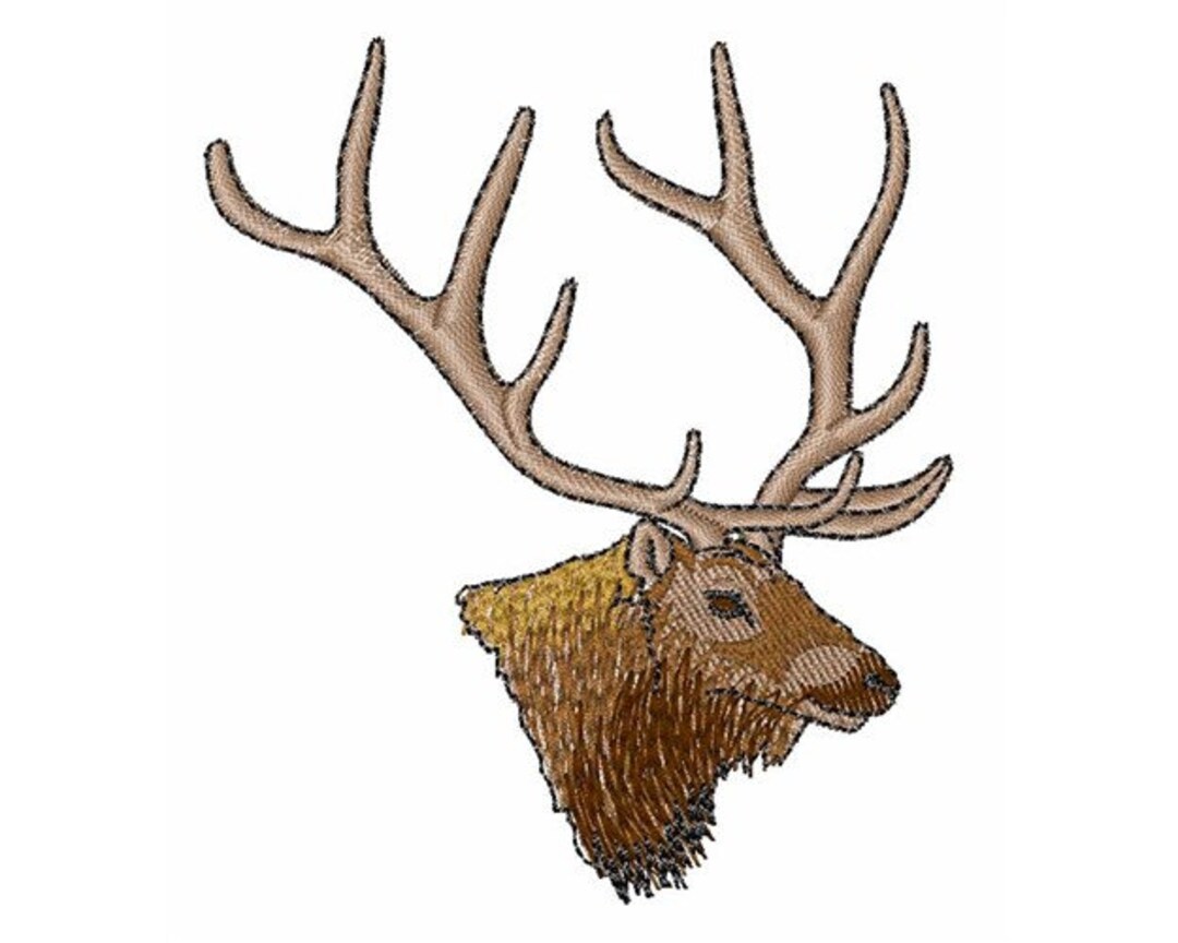 Elk Head - Machine Embroidery Design - Etsy