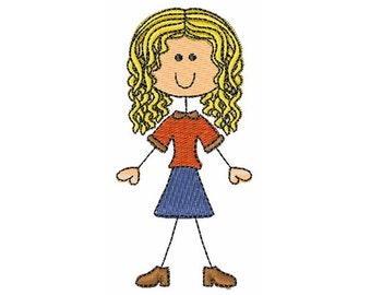Stick Figure Embroidery Design - Etsy