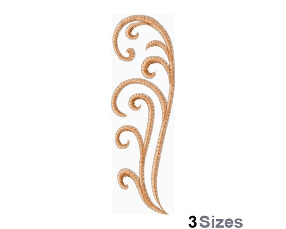 Scroll Machine Embroidery Design - Etsy