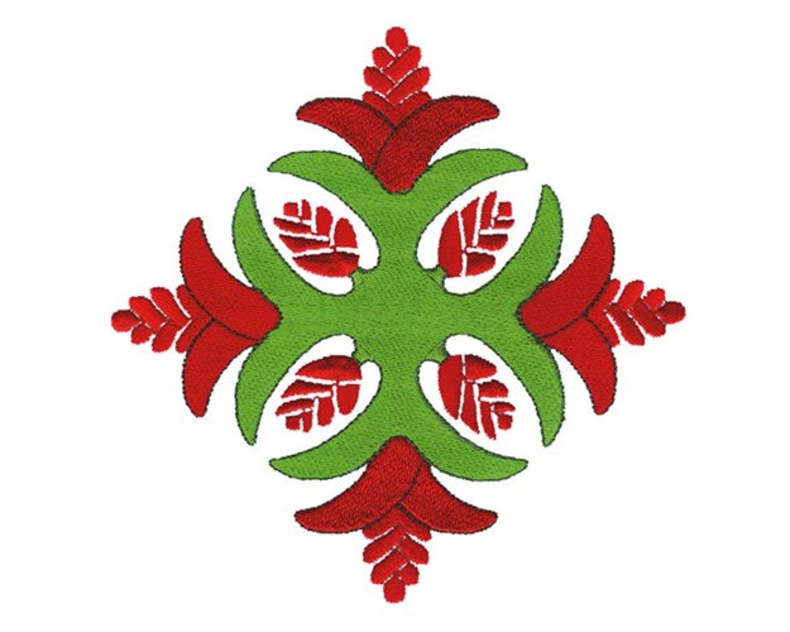 Hawaiian Quilt Emblem - Machine Embroidery Design - Etsy