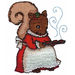 Christmas Squirrel Machine Embroidery Design - Etsy