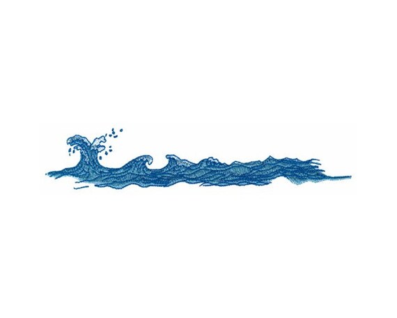 Waves Machine Embroidery Design - Etsy
