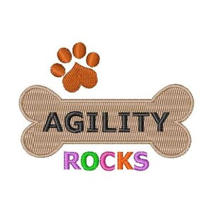Dog Agility Rocks - Machine Embroidery Design - Etsy