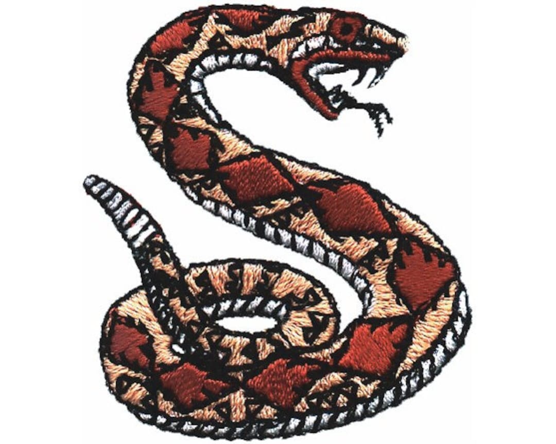 Diamond Back Rattlesnake - Machine Embroidery Design - Etsy
