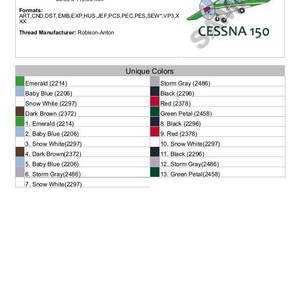 Cessna One Fifty Machine Embroidery Design - Etsy