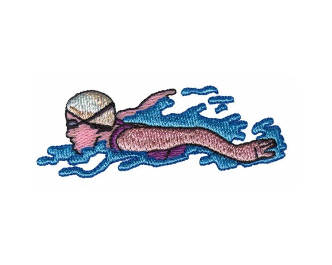 Swimmer - Machine Embroidery Design - Etsy