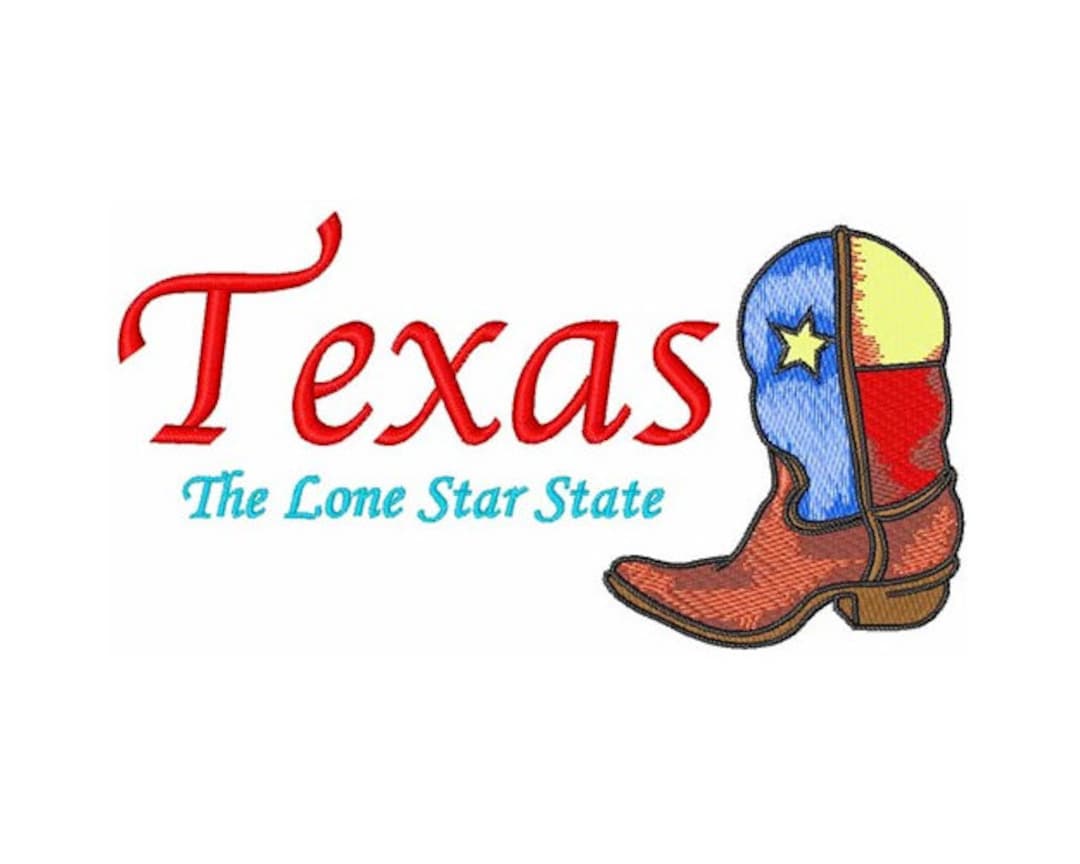 Texas - Machine Embroidery Design - Etsy