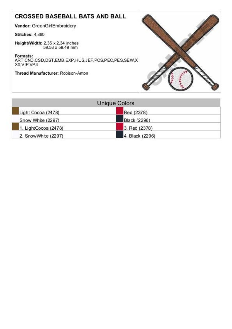 Crossed Baseball Bats and Ball Machine Embroidery Design - Etsy