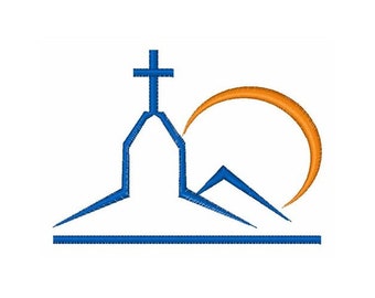 Church Outline Machine Embroidery Design - Etsy