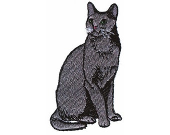 Russian Blue Cat Embroidery - Etsy