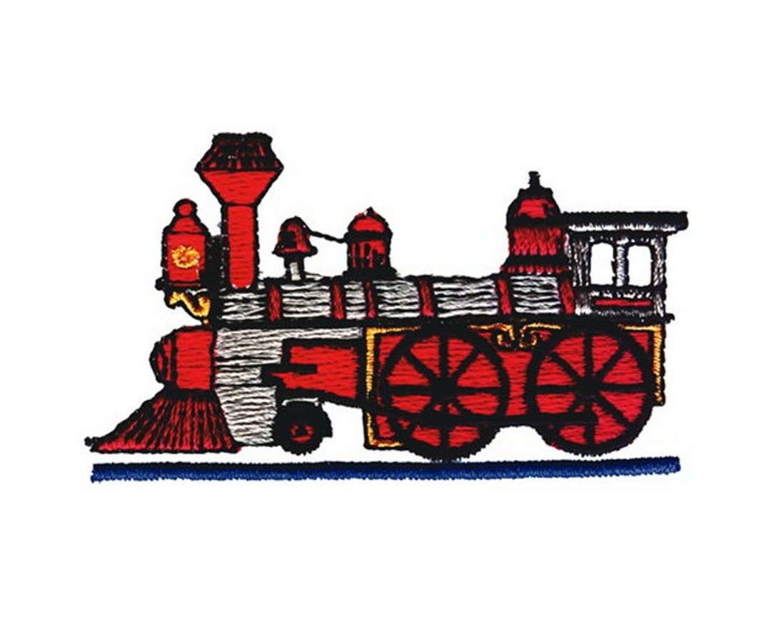 Locomotive - Machine Embroidery Design - Etsy