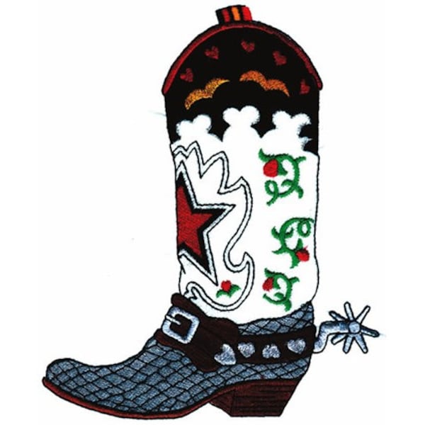 Cowboy Boot Embroidery Design - Etsy