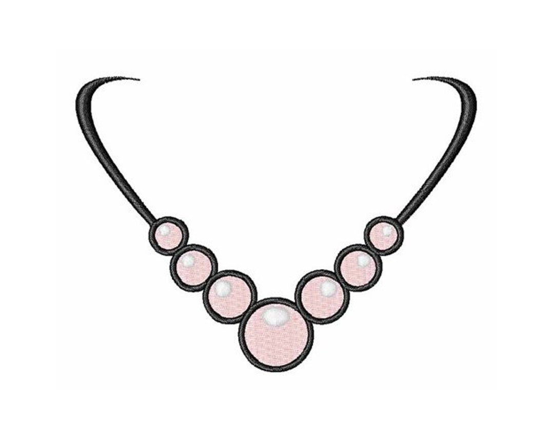 Pearl Necklace - Machine Embroidery Design - Etsy
