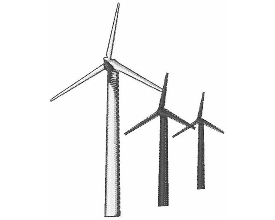 Wind Turbines - Machine Embroidery Design - Etsy
