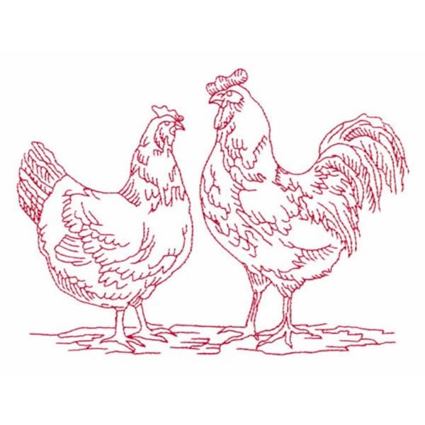Rooster Embroidery Designs - Etsy