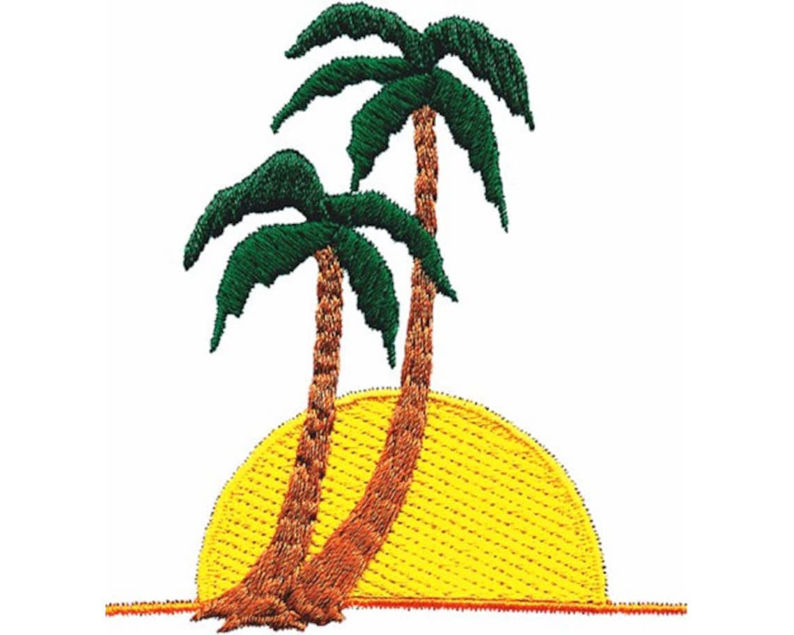 Palm Tree Machine Embroidery Design - Etsy