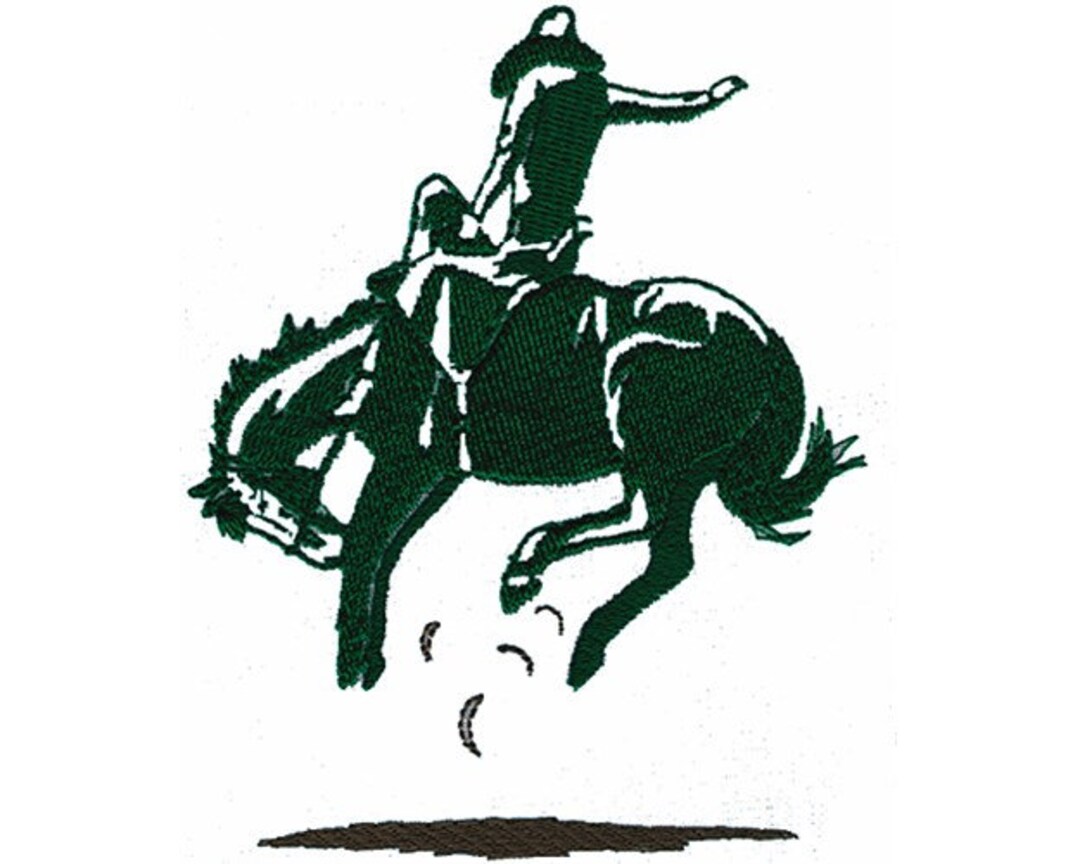 Saddle Bronc & Rider - Machine Embroidery Design - Etsy