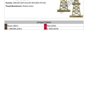 Oil Rigs - Machine Embroidery Design - Etsy