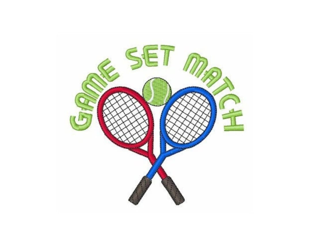 Game Set Match - Machine Embroidery Design - Etsy