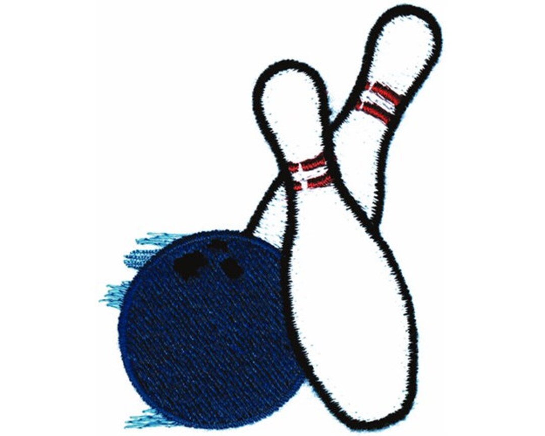 Bowling Ball and Pins - Machine Embroidery Design - Etsy