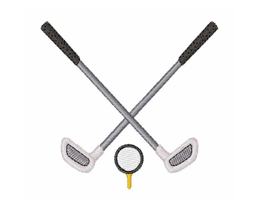 Golf Clubs and Ball - Machine Embroidery Design - Etsy